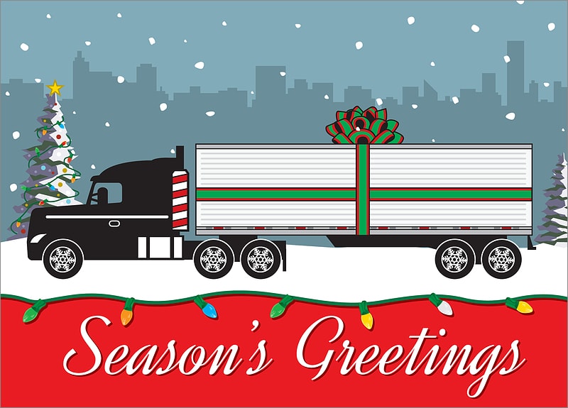 Christmas Big Rig (Glossy) | Trucking Christmas Cards