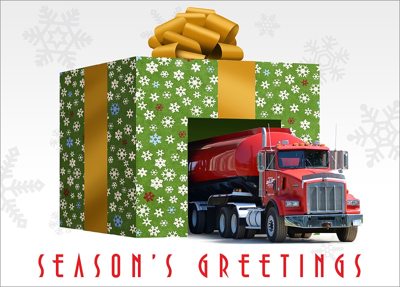 Humorous Tanker Gift Christmas Card for Trucking Industry
