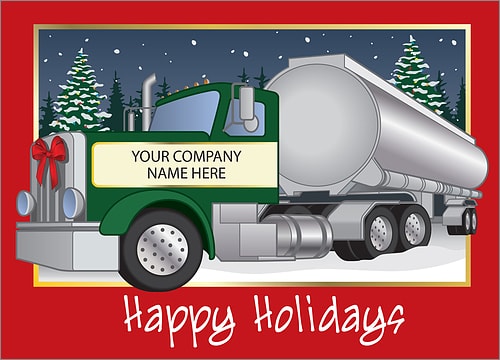 Tanker Truck Christmas Cards Personalized For Your Business | Trucking ...